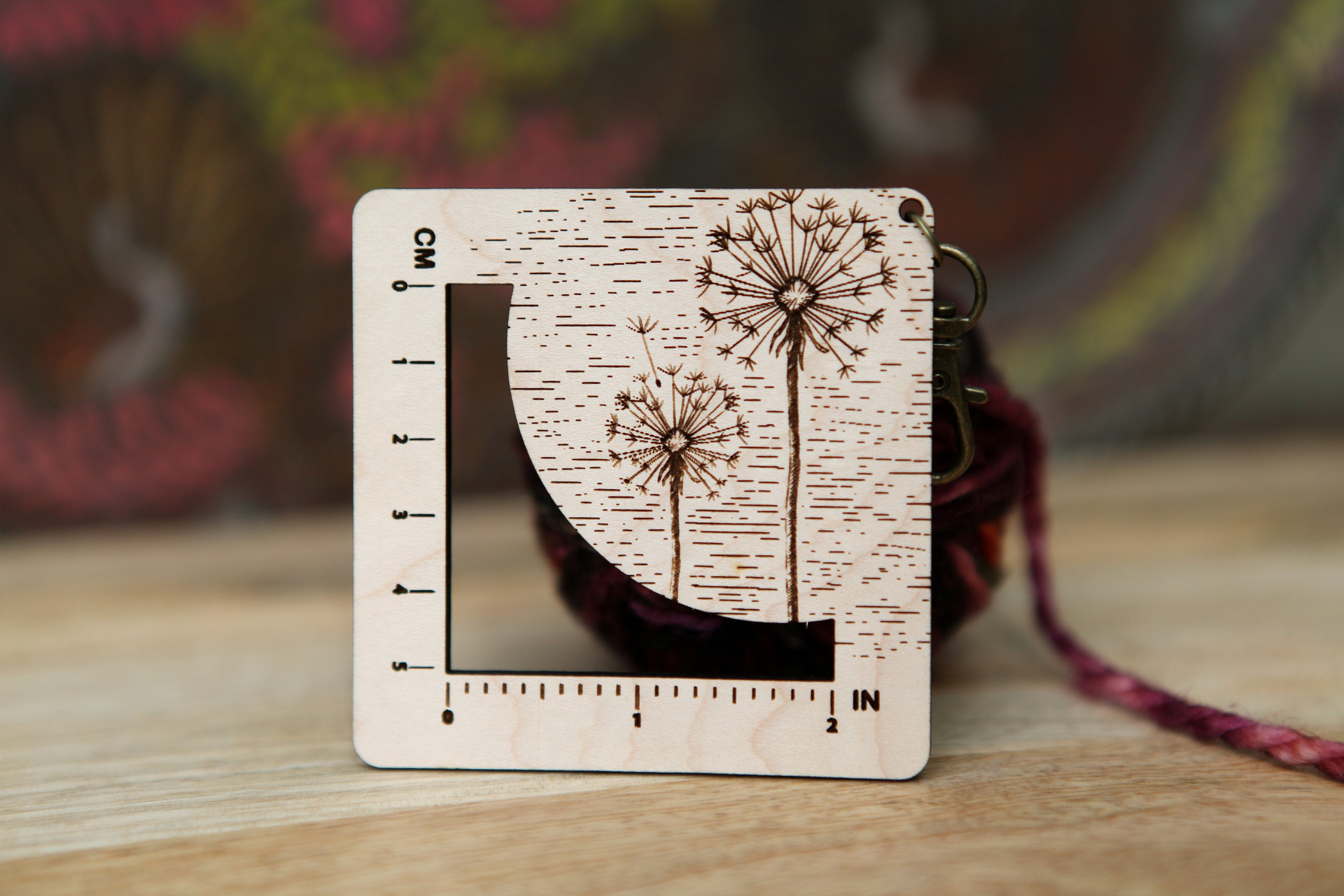 Dandelion Flower Gauge Swatch Measurement Ruler in Inches and | Etsy