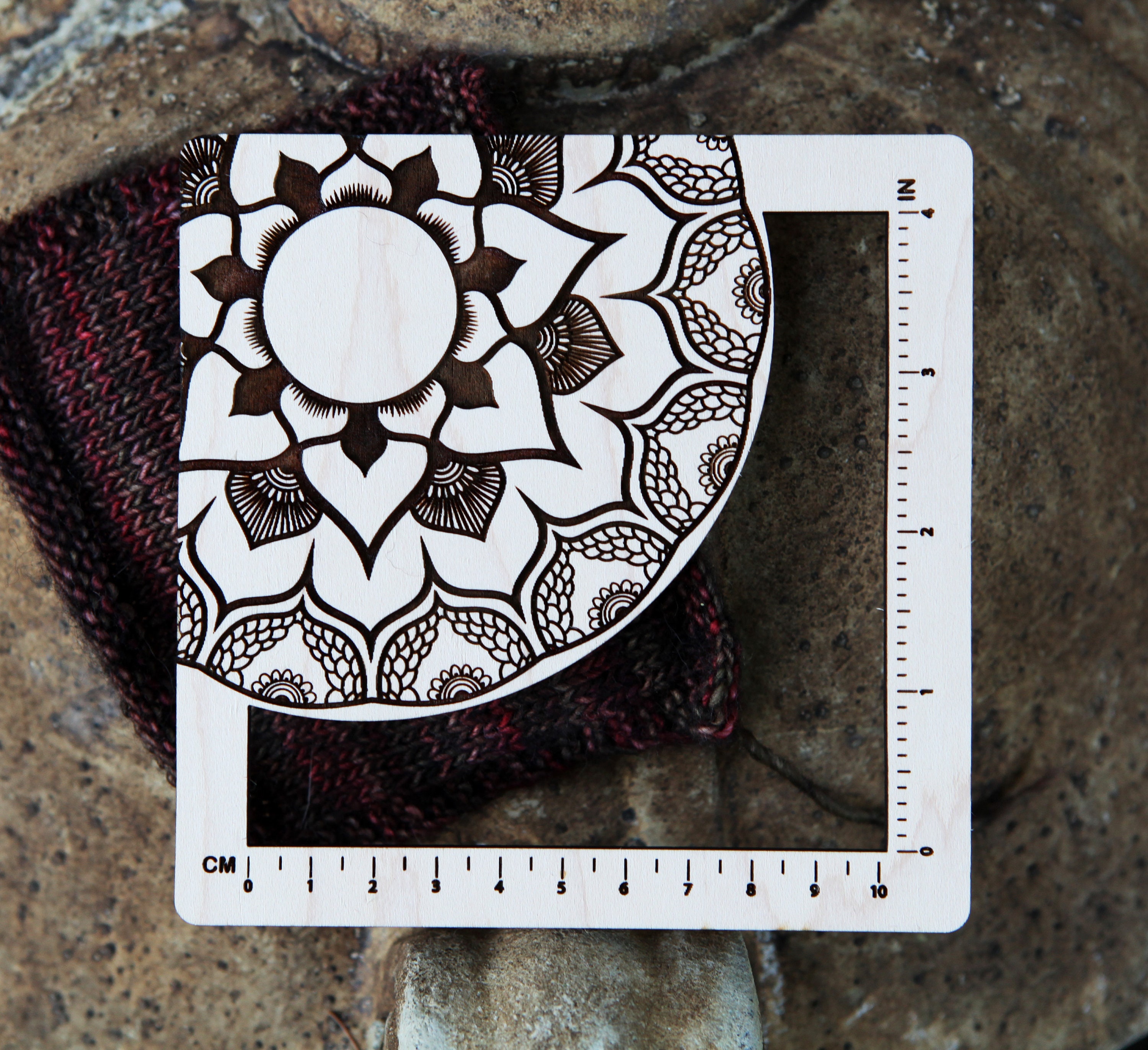 Mandala Gauge Swatch Measurement Ruler in 4 Inches and 10 | Etsy