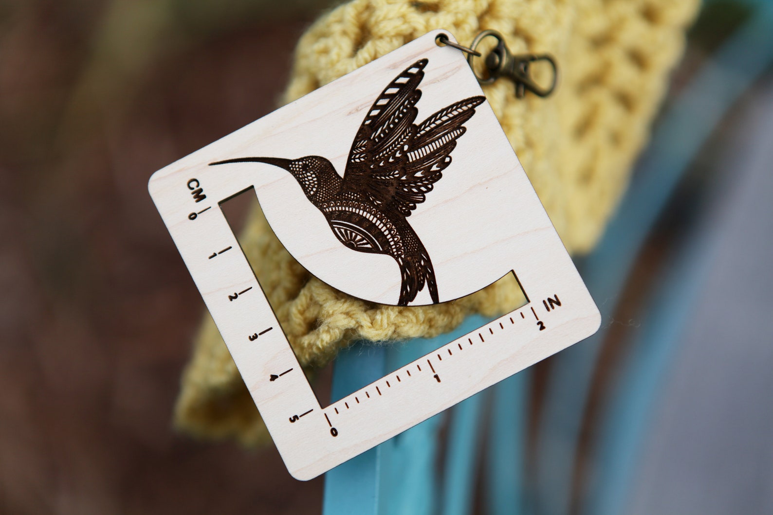 Hummingbird Gauge Swatch Measurement Ruler in Inches and | Etsy