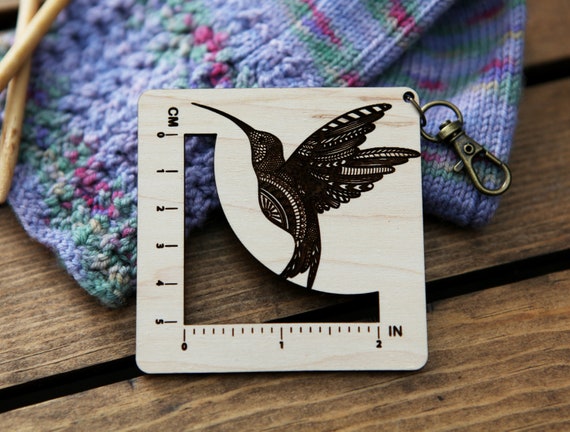 Hummingbird Gauge Swatch Measurement Ruler in Inches and | Etsy