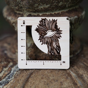 Ostrich Bird Gauge Swatch Measurement Ruler in Inches and Centimeters ...