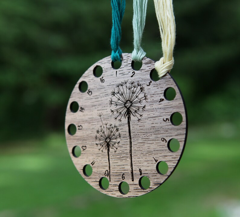 Dandelion Flower Embroidery Floss Thread Storage Holder | Etsy