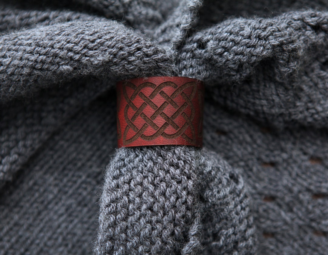 Celtic Knots Shawl Cuff, Made From Leather With a Bronze Stud. Great ...