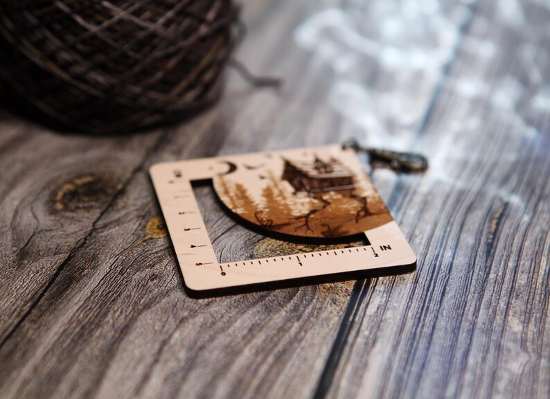 Baba Yaga Forest House Gauge Swatch Measurement Ruler in Inches and ...