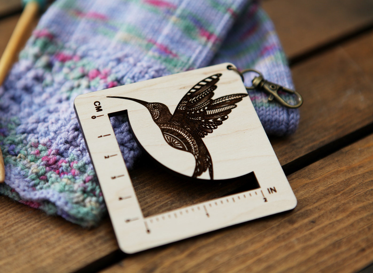 Hummingbird Gauge Swatch Measurement Ruler in Inches and | Etsy