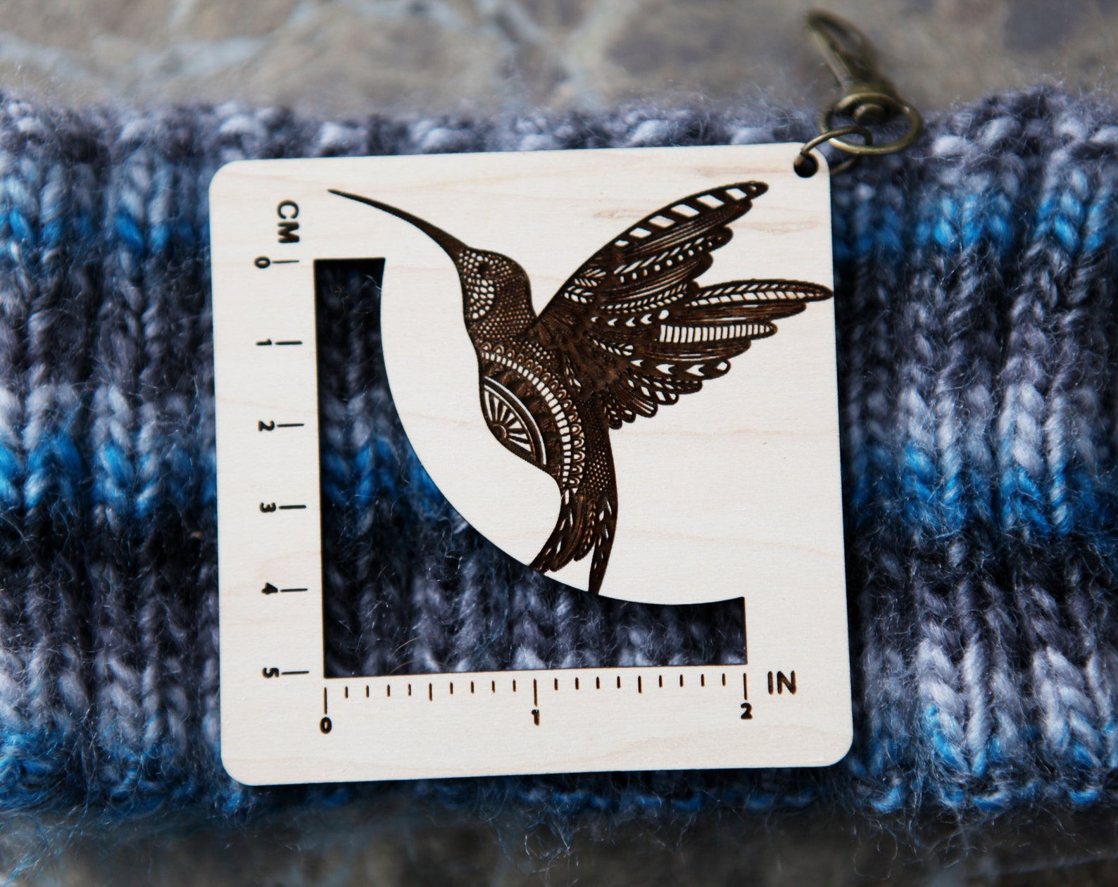 Hummingbird Gauge Swatch Measurement Ruler in Inches and | Etsy