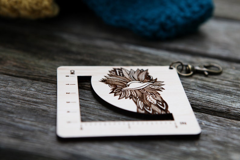 Ostrich Bird Gauge Swatch Measurement Ruler in Inches and | Etsy