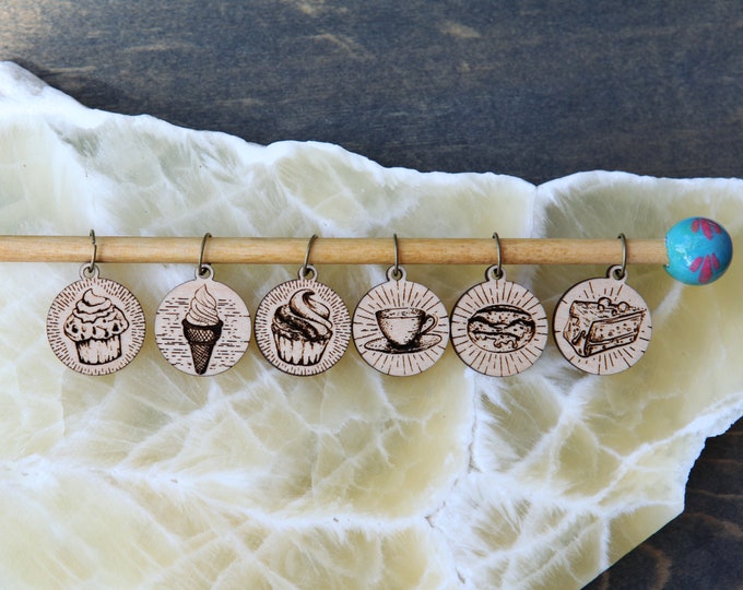 Fable Oak, a Set of Six Removable Stitch Markers for Knitting and ...