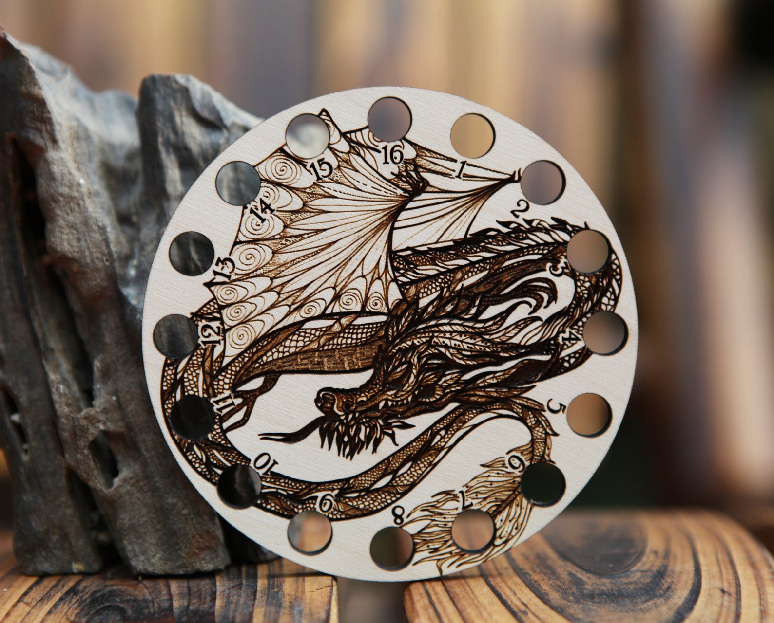 Flying Dragon Embroidery Floss Thread Storage Holder - Circle Maple ...