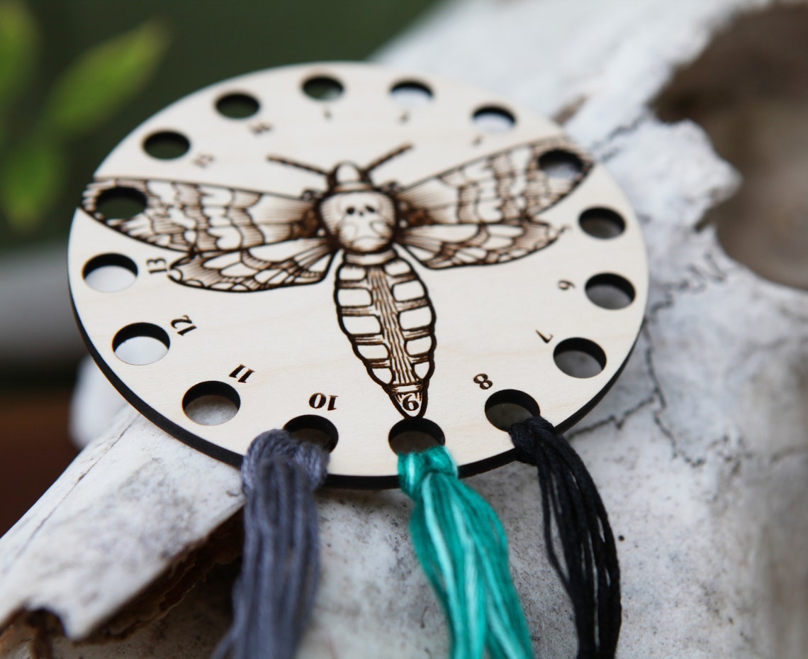 Death's Head Hawk Moth Embroidery Floss Thread Storage | Etsy