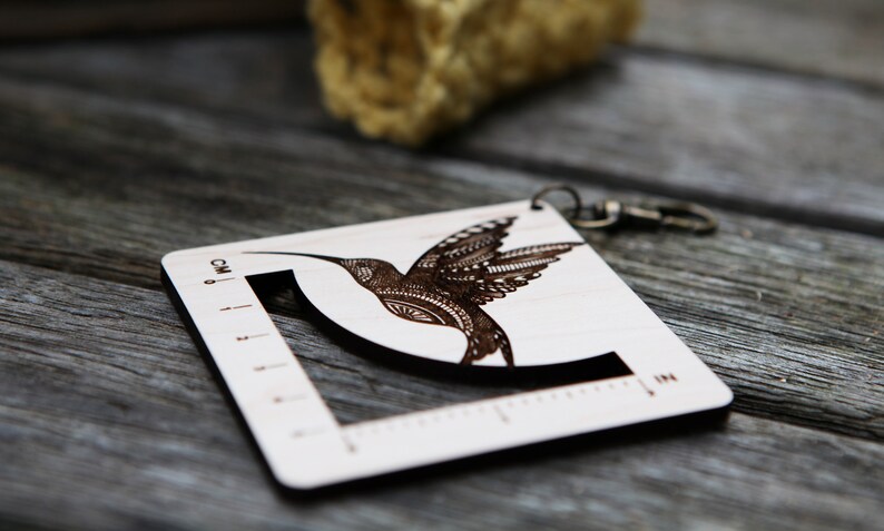 Hummingbird Gauge Swatch Measurement Ruler in Inches and | Etsy