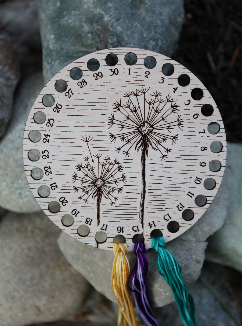 Dandelion Flower Embroidery Floss Thread Storage Holder 30 | Etsy