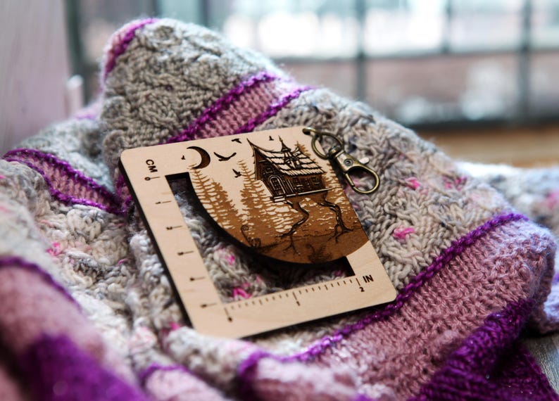 Baba Yaga Forest House Gauge Swatch Measurement Ruler in Inches and ...