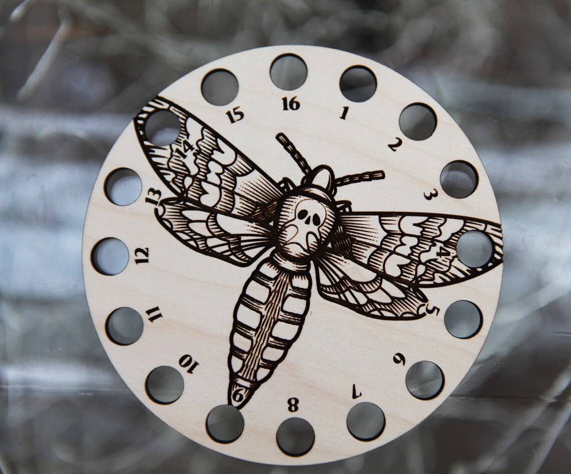 Death's Head Hawk Moth Embroidery Floss Thread Storage | Etsy