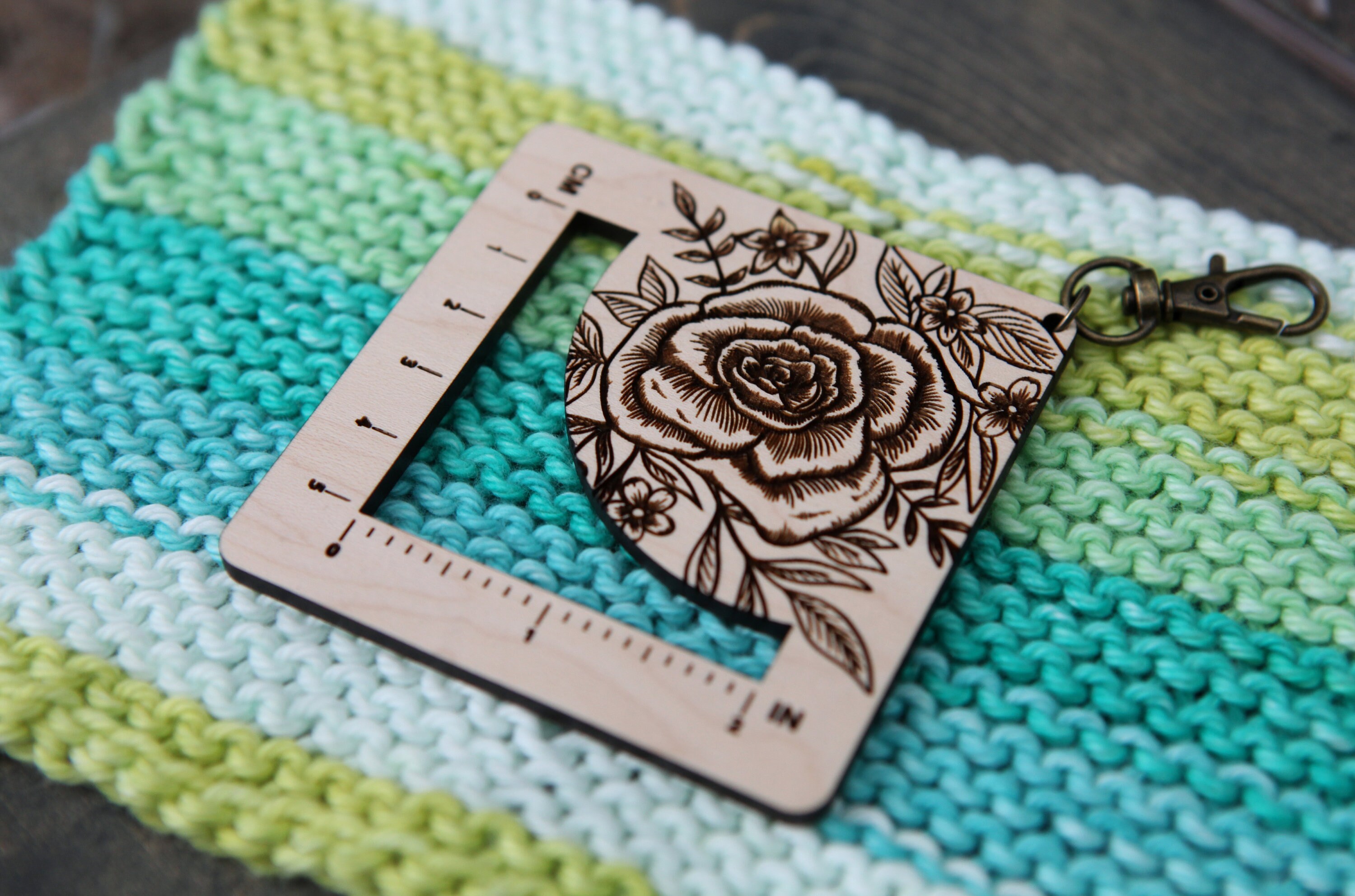Rose Flower Gauge Swatch Measurement Ruler in Inches and | Etsy