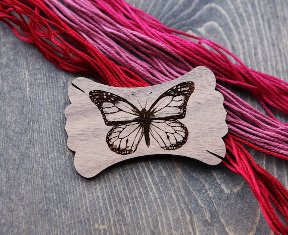 Butterfly Embroidery Floss Thread Card Winders Made from | Etsy