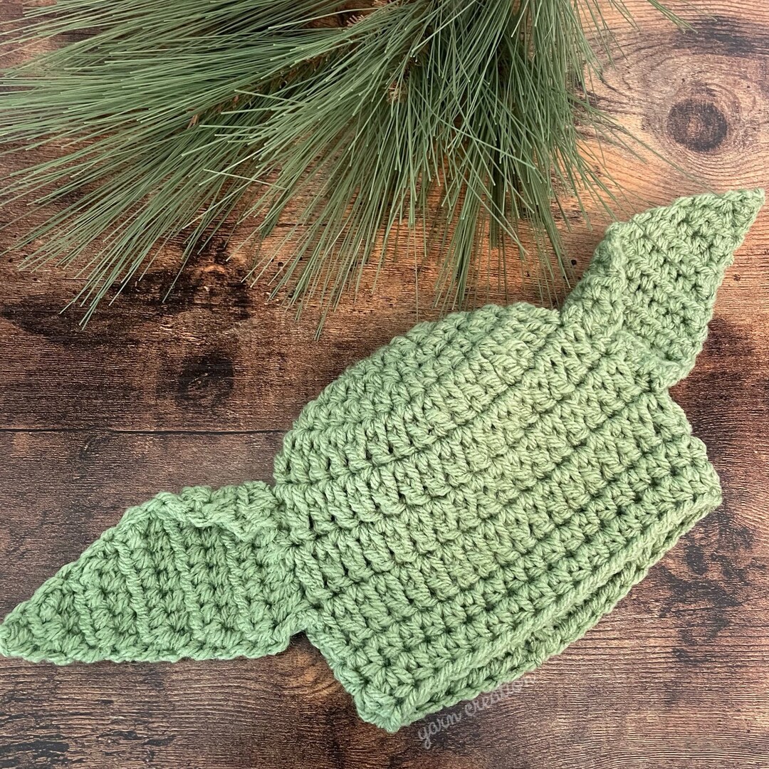 Crochet Baby Green Master Alien Hat Beanie. Character Hero Hat. Newborn ...