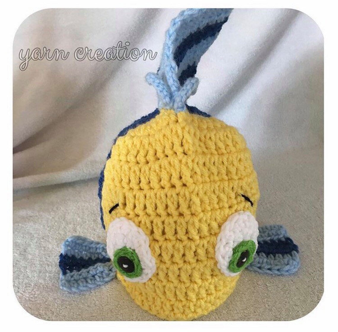Guppy Crochet Flounder Beanie Hat - Etsy