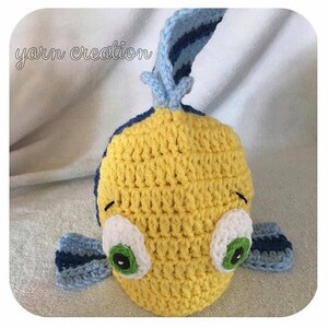 Guppy Crochet Flounder Beanie Hat - Etsy
