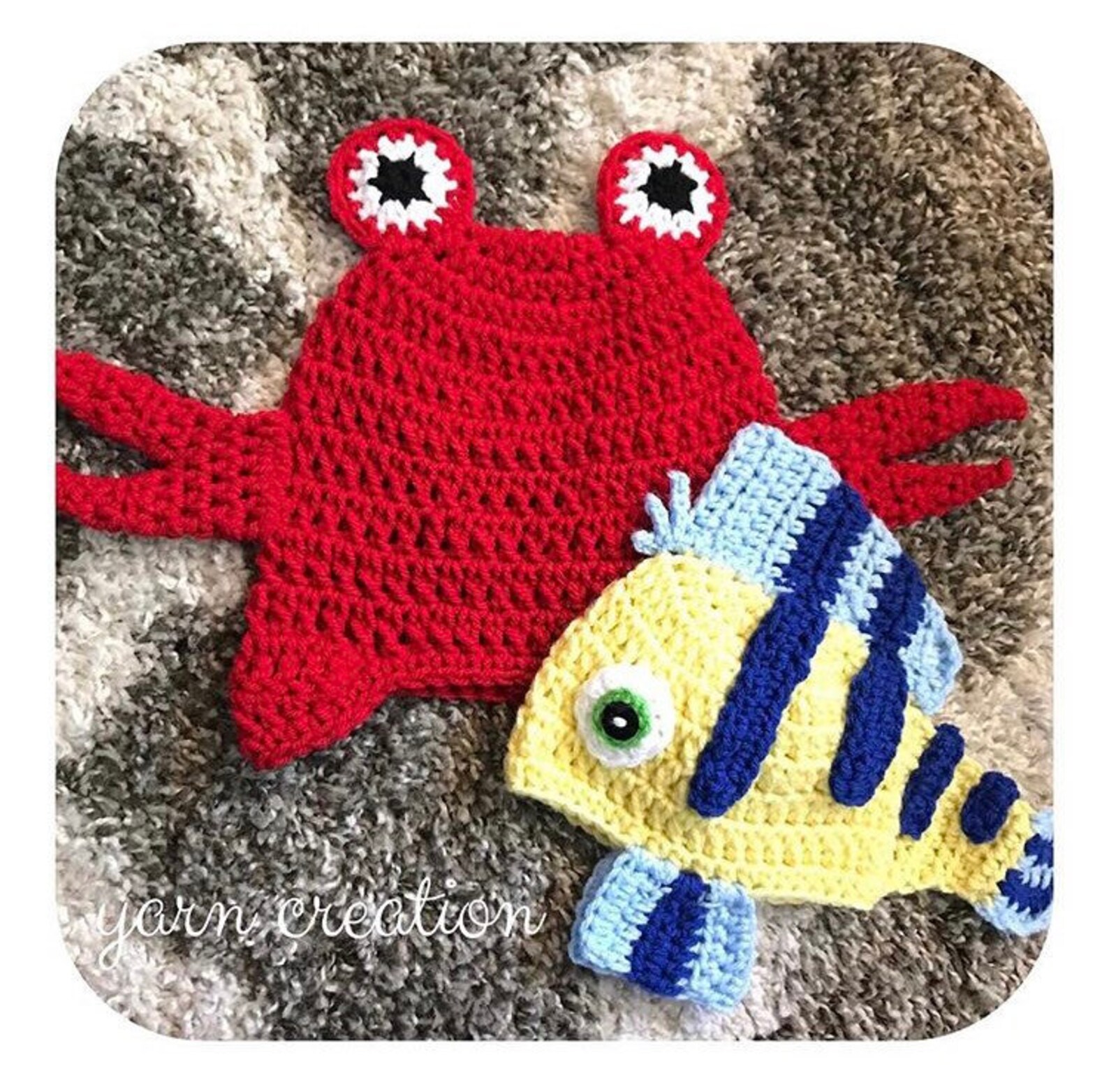 Guppy Crochet Flounder Beanie Hat - Etsy