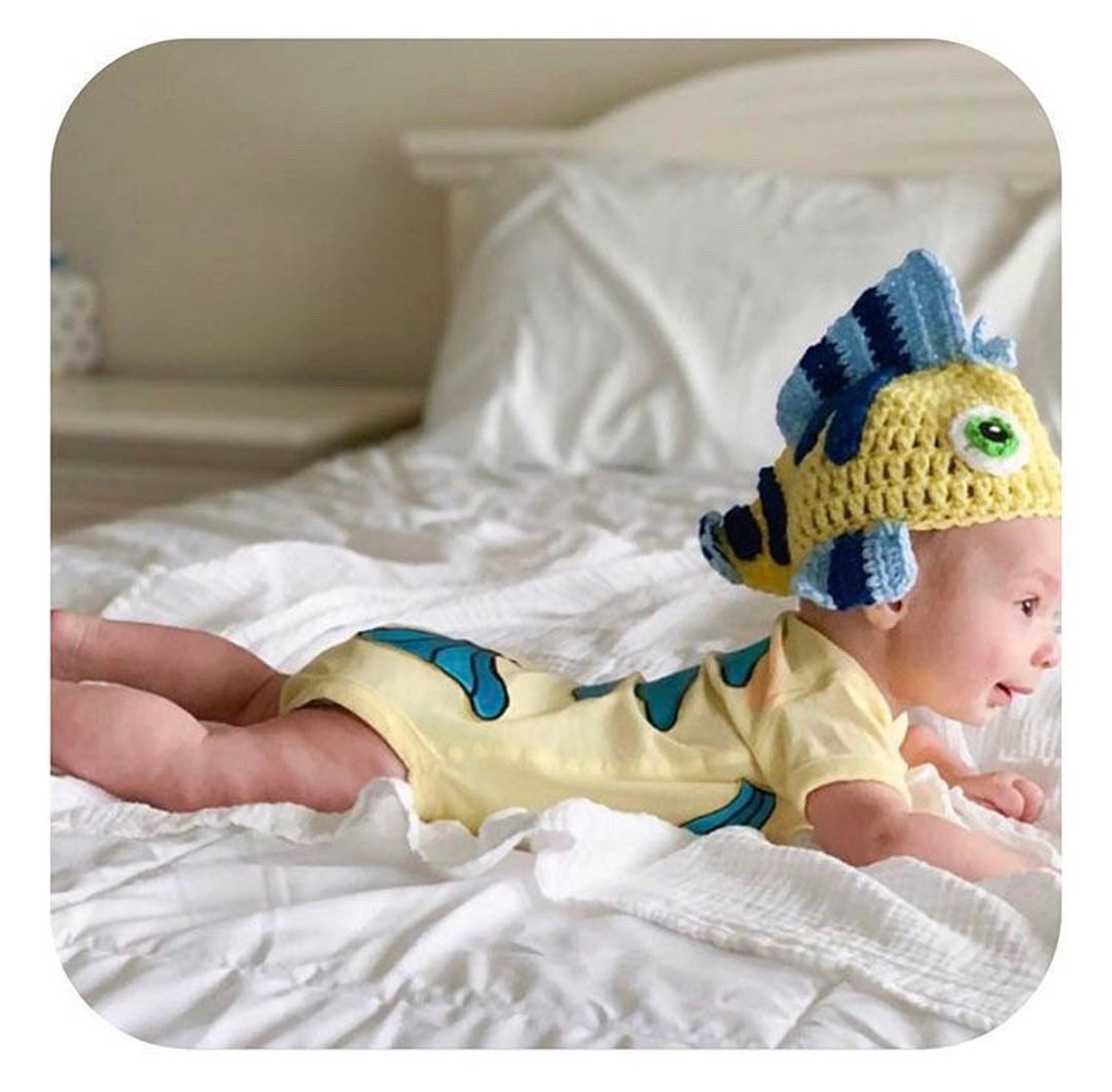 Guppy Crochet Flounder Beanie Hat - Etsy