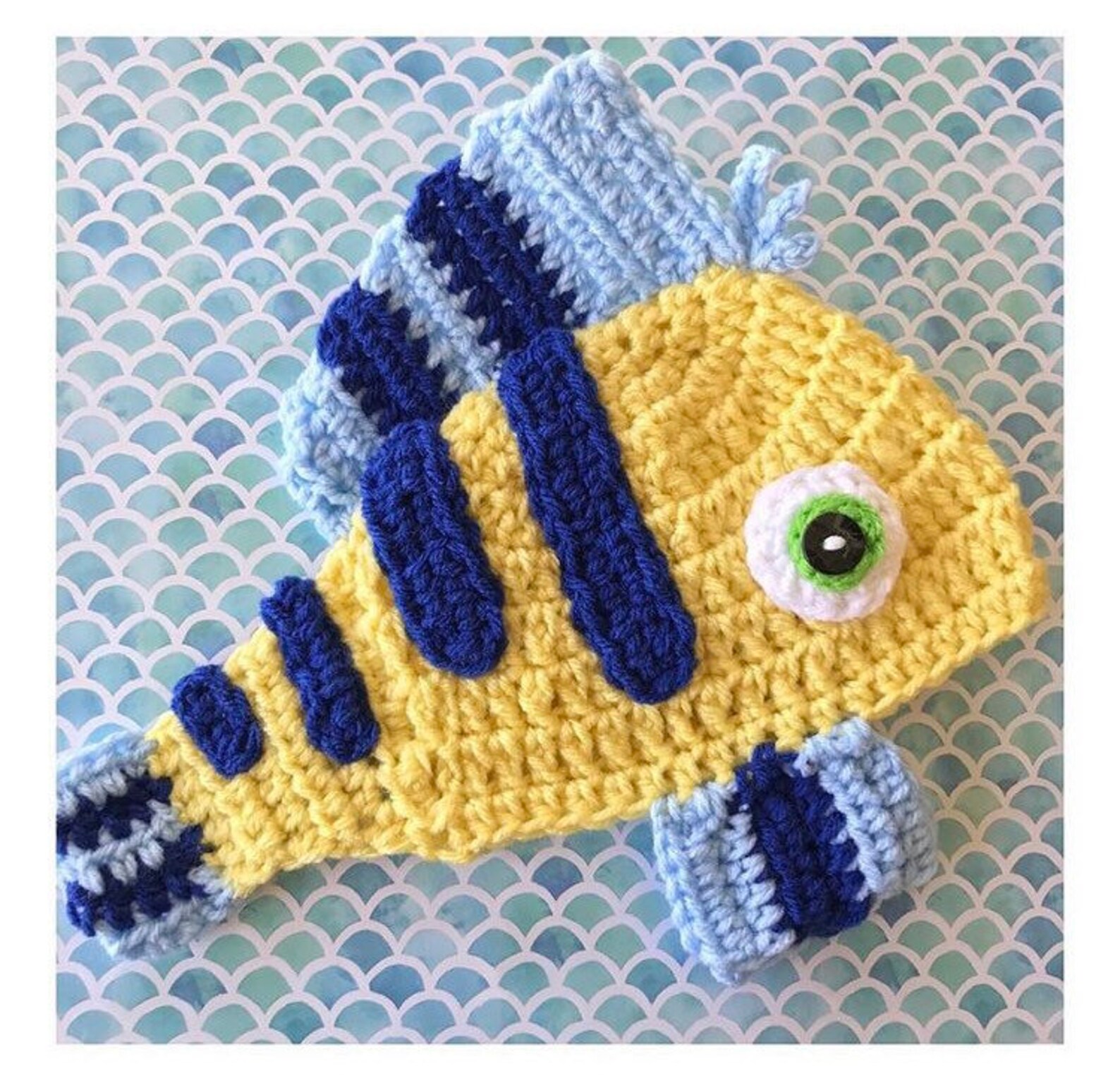 Guppy Crochet Flounder Beanie Hat - Etsy