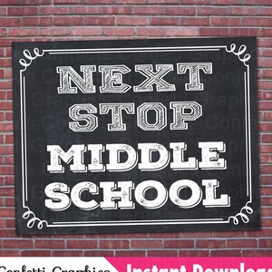 Next Stop Middle School Fifth Grade Sixth Grade Last of - Etsy