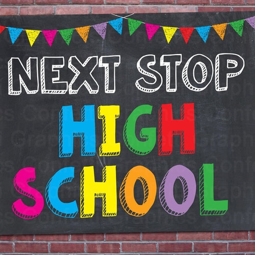 Next Stop High School 8th Grade 9th Grade Senior Freshman - Etsy