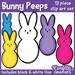 Bunny Peeps Clip Art Set 13 Piece Easter Counting Math | Etsy