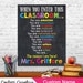 When You Enter This Classroom Rules Custom Teacher Sign Poster ...