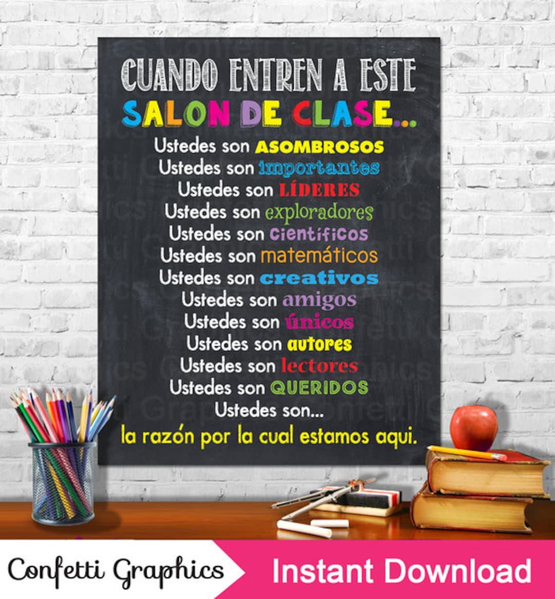 En Español When You Enter This Classroom Rules Teacher Appreciation ...