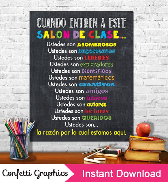 En Español When You Enter This Classroom Rules Teacher - Etsy Canada