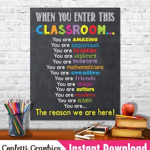 When You Enter This Classroom Rules Teacher Appreciation Sign Poster ...