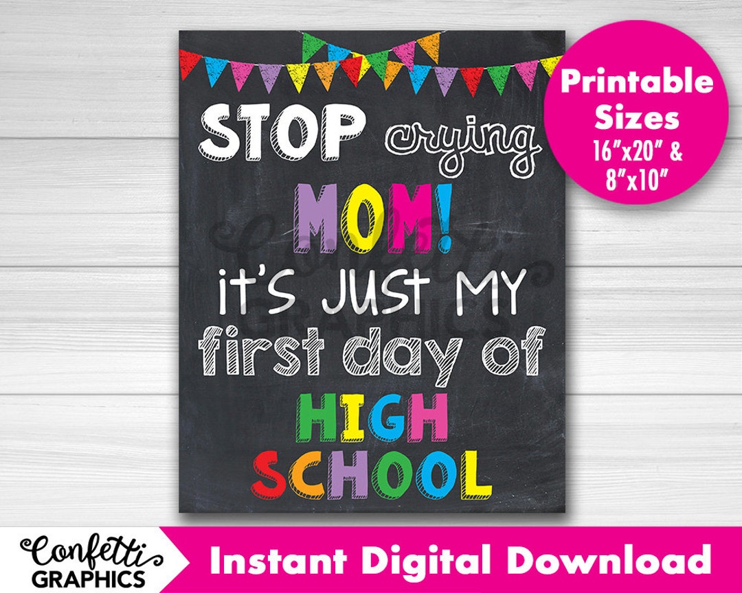 Stop Crying Mom First Day of High School/ First Day of School 6th, 7th ...