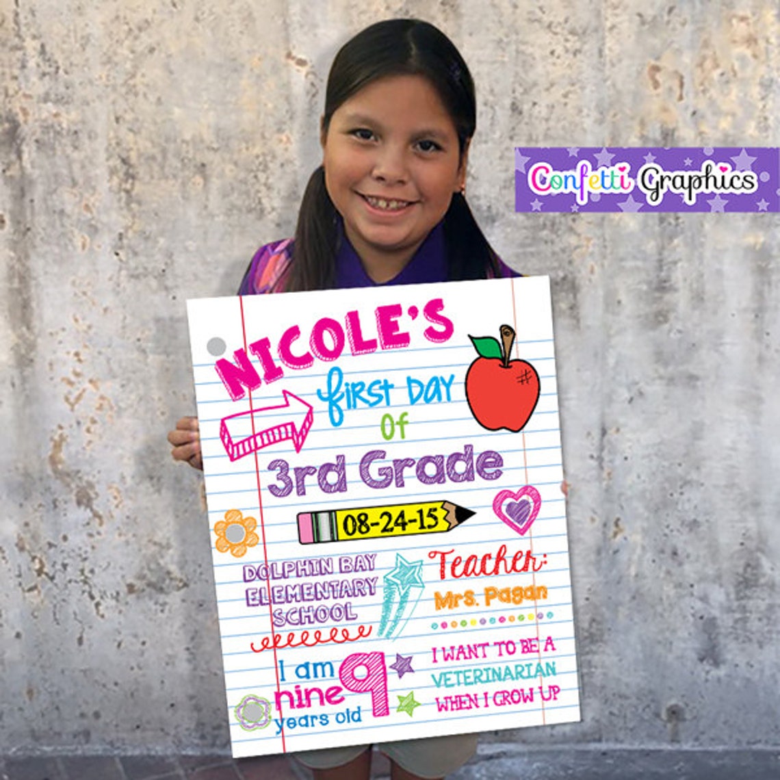 First Day of School Notebook Pre-k Kindergarten Preschool - Etsy