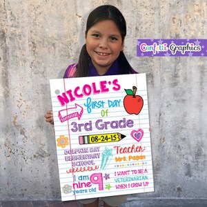 First Day of School Notebook Pre-k Kindergarten Preschool First Grade ...