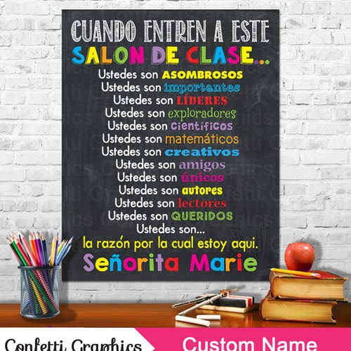 Custom Spanish Classroom Rules Poster Spanish Class Decor - Etsy Canada