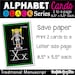 Alphabet Picture A-Z Line Cards Black Series Traditional Manuscript ...