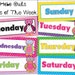 Days of the Week Calendar Cards Owl Polka Dot Hobo Stitched Theme ...