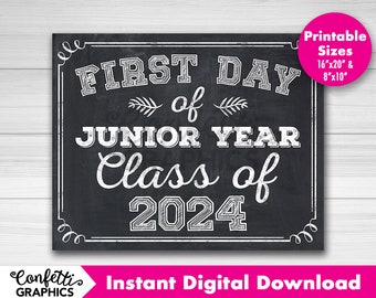 Junior Year School Sign - Etsy