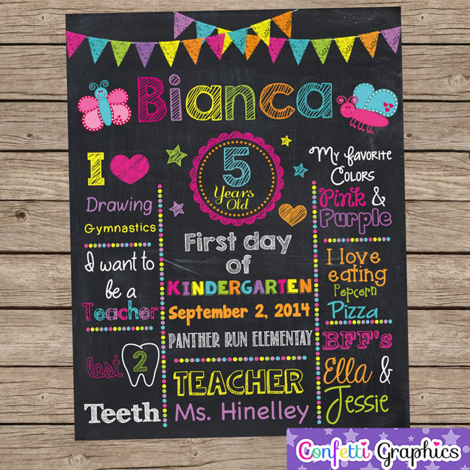First Day of School Back to School Chalkboard Sign Poster - Etsy