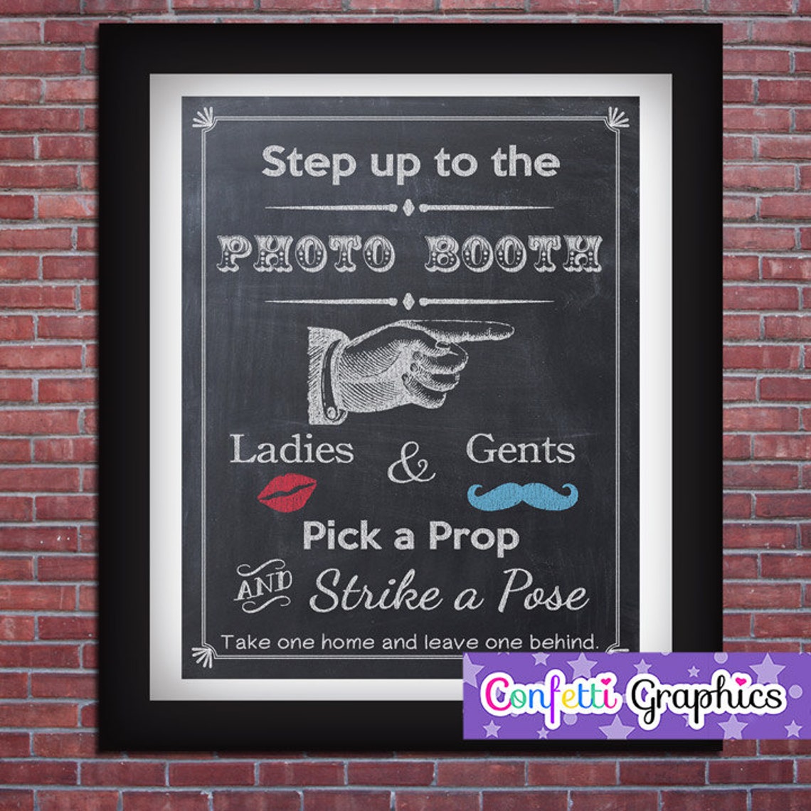 Photobooth Sign Poster Photo Booth for Wedding Birthday or Any | Etsy