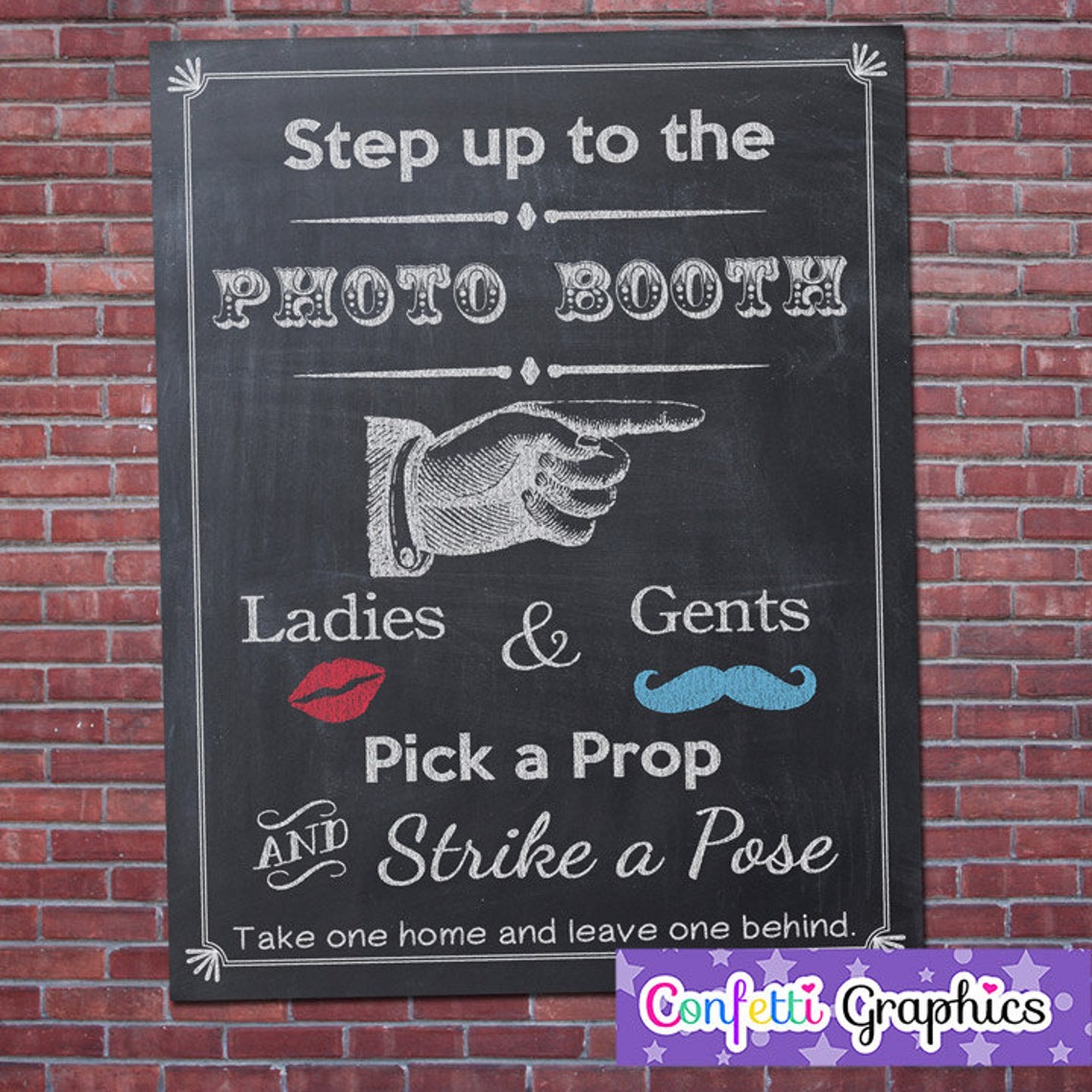 Photobooth Sign Poster Photo Booth for Wedding Birthday or Any | Etsy