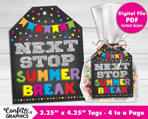 Next Stop 1st Grade Cards Gift Tags Last Day Of