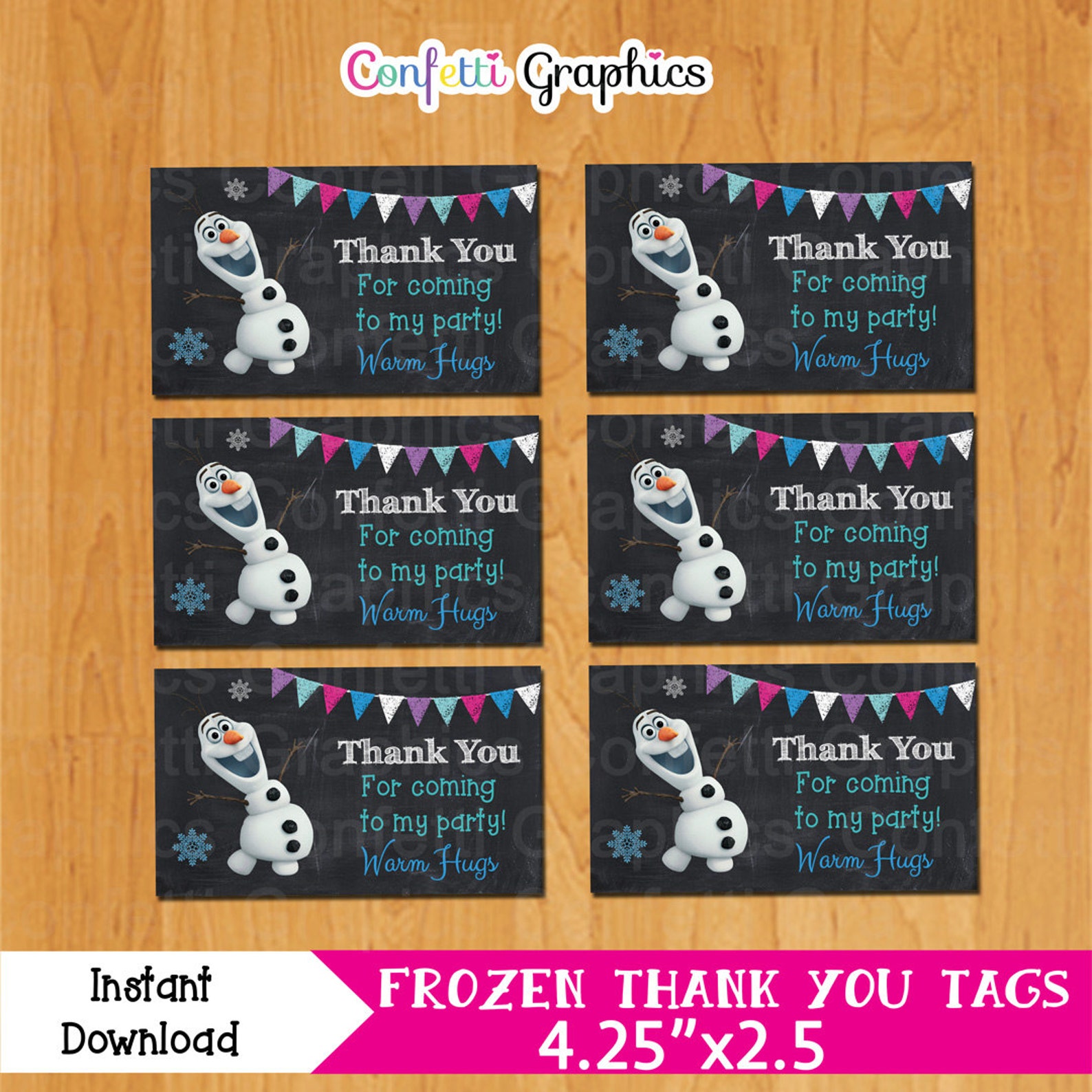 Frozen Party Package Kristoff Sven Olaf Birthday Banner - Etsy