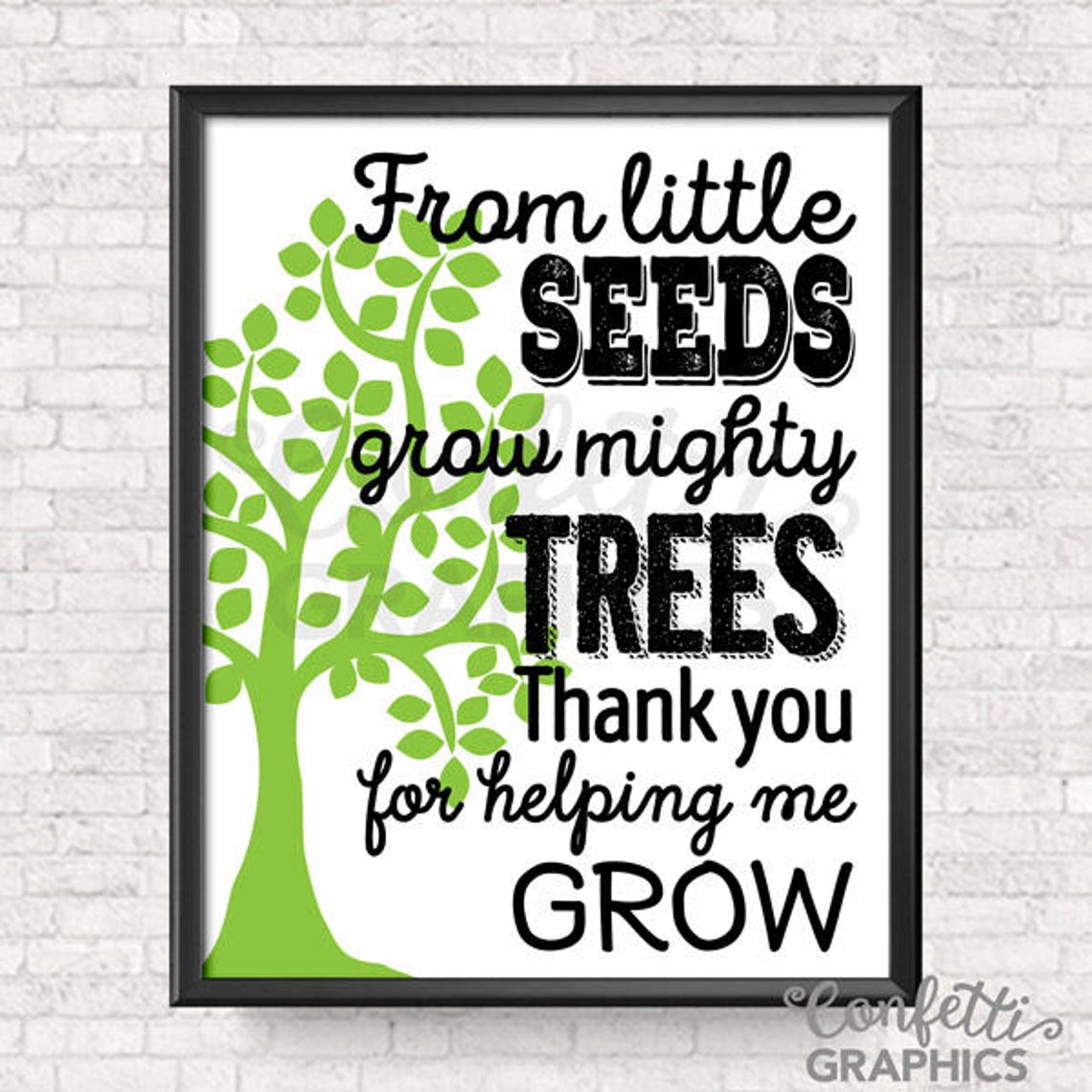 From Little Seeds Grow Mighty Trees Chalkboard Quote Mother - Etsy