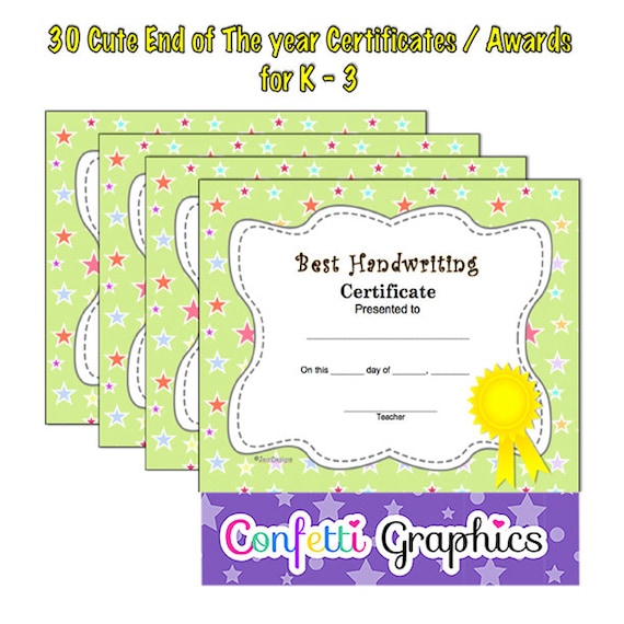 Certificates For Students 94 Pcs Student Award Certificates - End Of ...