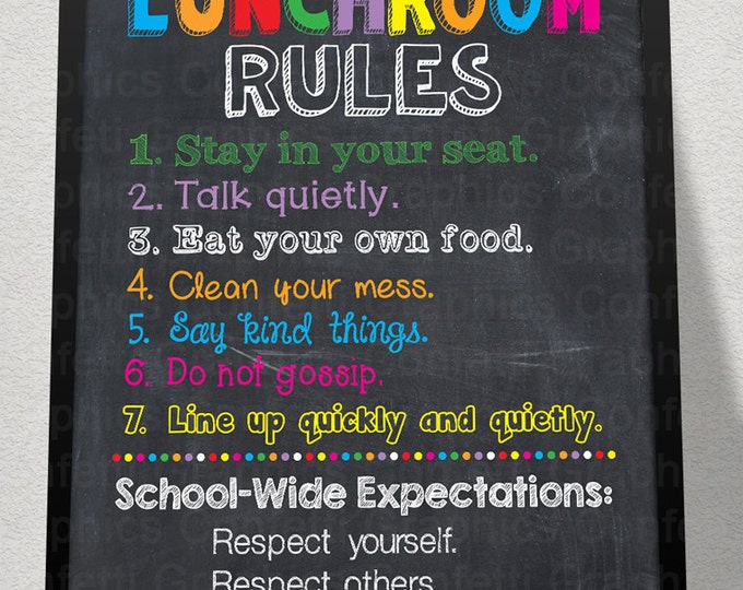 Printable Poster Clean up After Yourself School Elves Don't Live Here ...