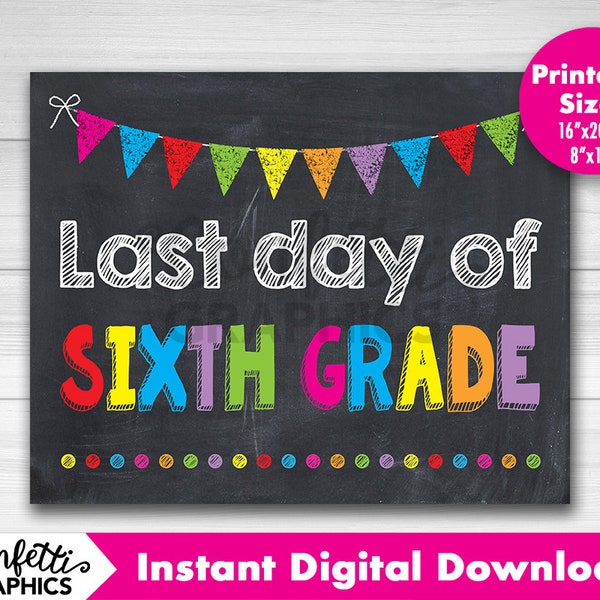 6th Grade Sign - Etsy