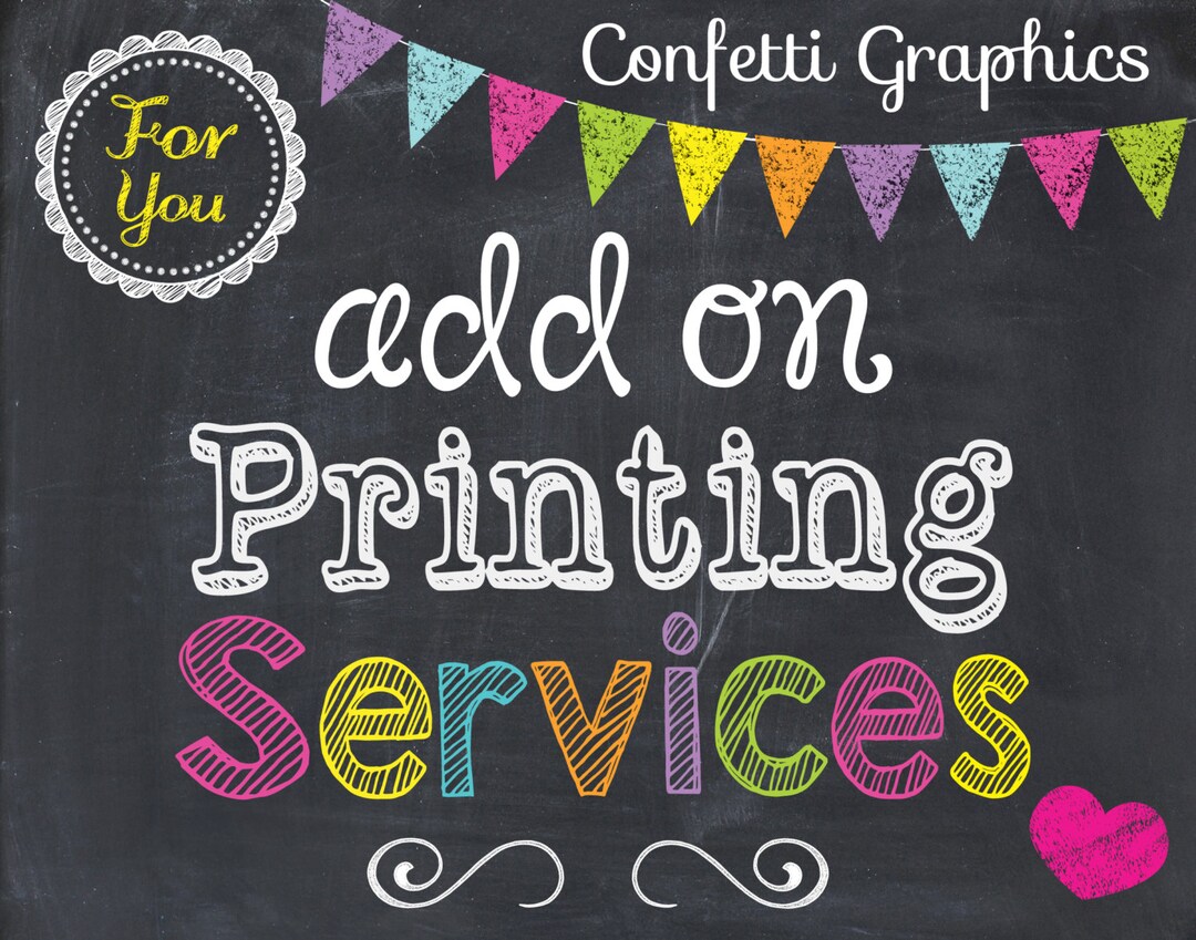 Add on Printing - Confetti Graphics - Etsy